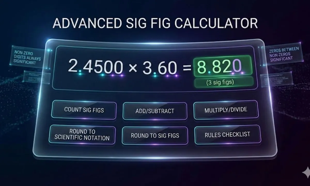 Significant Figures Calculator – 100% Accurate & Fast Tool